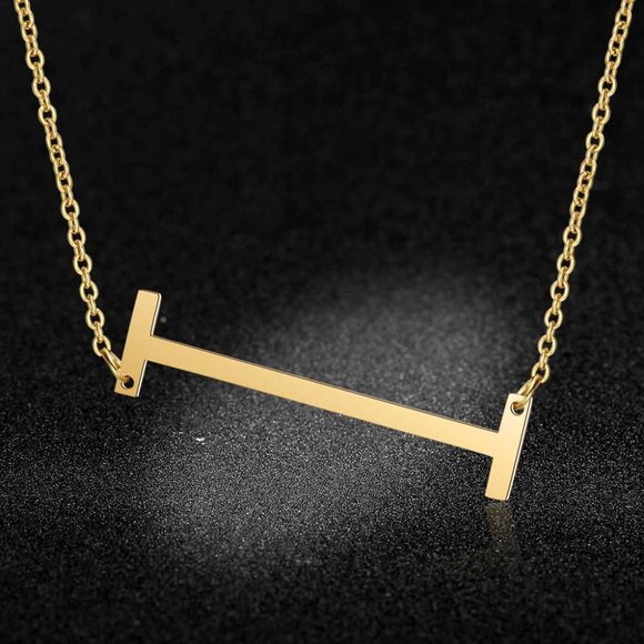 Bahati | Jewelry | Large Letter I Gold Big Initial Name Necklace | Poshmark